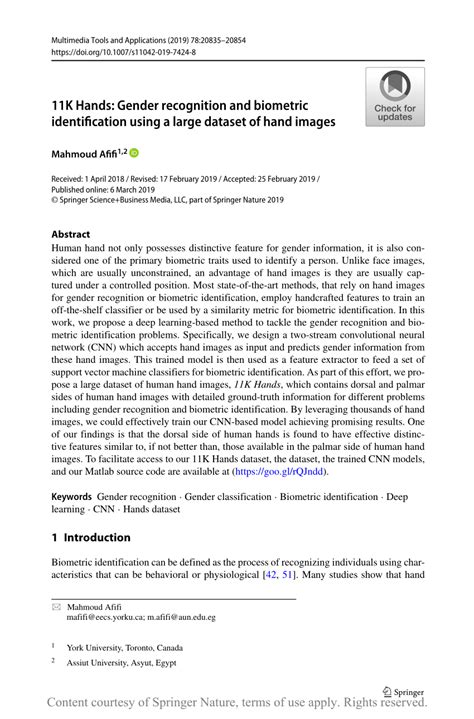 Gender Recognition And Biometric Identification Using A Large Dataset