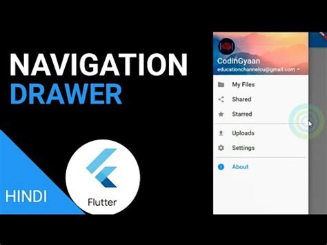 Navigation Drawer Tutorial In Flutter Hindi Side Drawer Sidebar Drawer In Flutter Hindi
