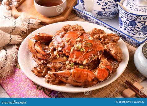 Sauteed Crab With Rice Cake Stock Image Image Of Delicious Deep