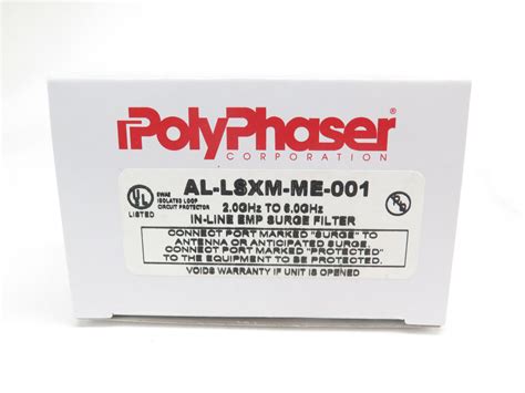 Polyphaser Al Lsxm Me 001 Ap Lar 1 20 60ghz In Line Emp Surge
