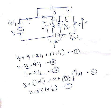 Voltage Analysis Of A Circuit With Transformer R And C Components Electrical Engineering