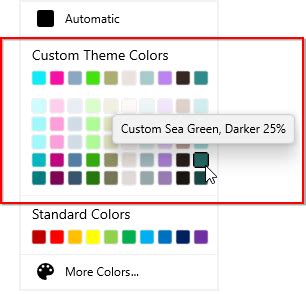 Theme Colors In WinUI Color Palette Control Syncfusion