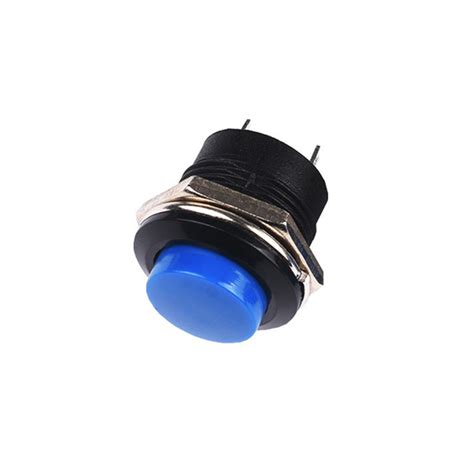 Botão Pulsante Push Button 16mm R13 507 Azul A Chave Virou