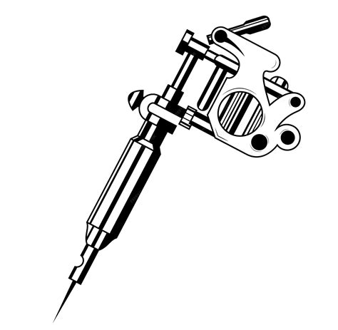 Premium Vector A Black And White Drawing Of A Tattoo Machine With The Word Speed On It