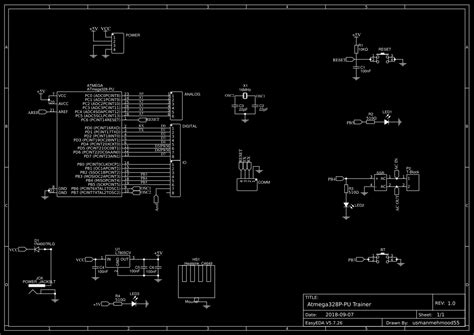 ATMEGA P Development PCB EasyEDA Open Source Hardware Lab
