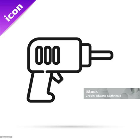 흰색 배경에 격리 된 검은 줄 전기 드릴 머신 아이콘 수리 도구 벡터 가정 생활에 대한 스톡 벡터 아트 및 기타 이미지 가정 생활 강철 건설 기계류 Istock