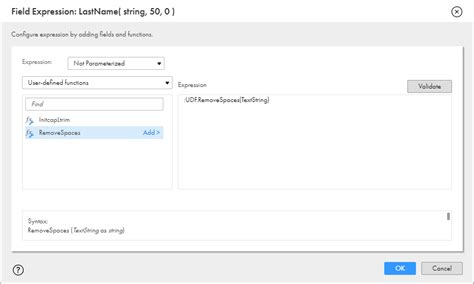 Creating Expressions With User Defined Functions