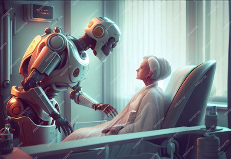 Premium Ai Image Nursing Care Robots Take Care Of Elderly Patients In
