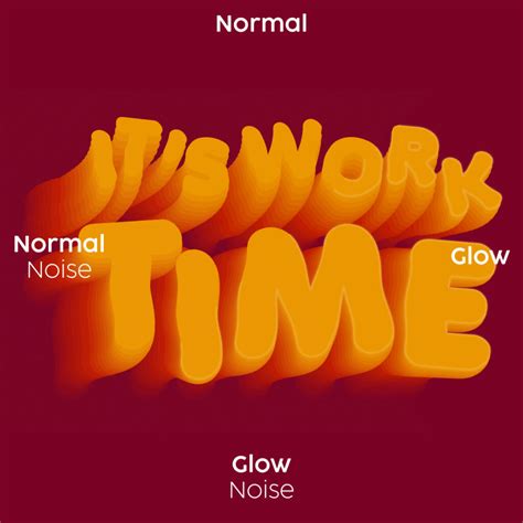 13 3d Blend Text Effect With 4 Variations Of Normal Glow Effect And Noise Texture Backgrounds