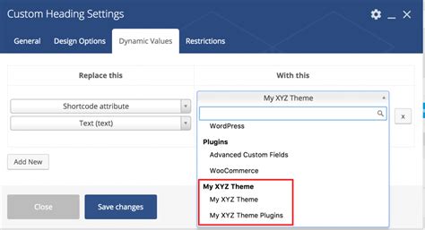 Customizing Replacement Options In Dynamic Shortcode Values Custom