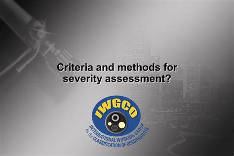 La Classification Iwgco