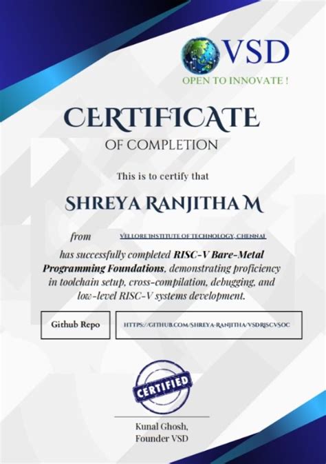 🎓 Excited To Share That Ive Successfully Completed The Risc V Bare Metal Programming