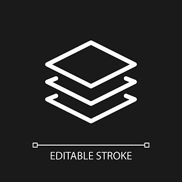 Pixelperfect White Linear Ui Icon For Dark Themelayers Panel Vector Layer Element Separate