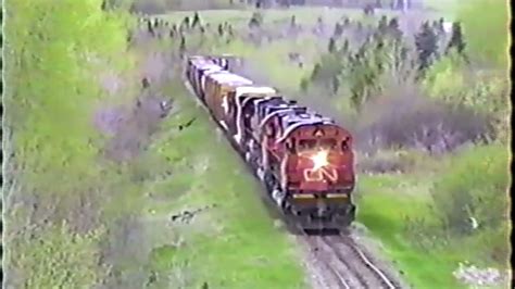 Cn Train 595 At Escuminac Qu May 29 1990 Youtube