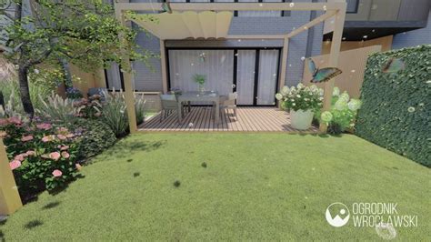 Ma Y Ogr D Z Du Stref Wypoczynkow A Small Garden With A Large Lounge Area Patio Garden