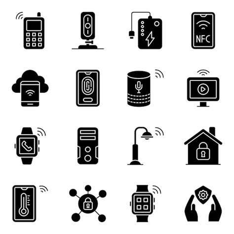 Premium Vector Pack Of Technological Devices Solid Icons
