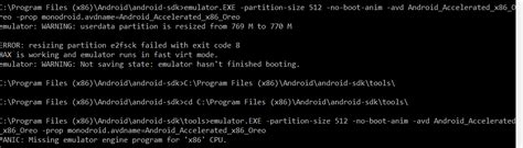 Xamarin Android PANIC Missing Emulator Engine Program For X CPU CRM Cloud