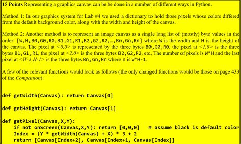 Solved Points Representing A Graphics Canvas Can Be Be Chegg