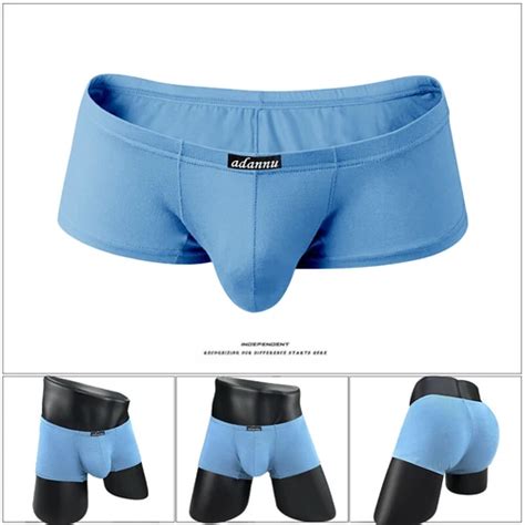 Mens U Convex Pouch Boxer Trunks Panties Shorts Soft Low Rise Sexy