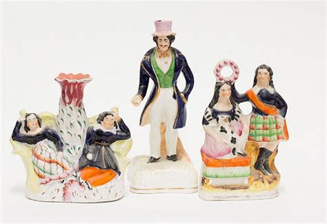 Victorian Highland Couples With Standing Gentleman Staffordshire