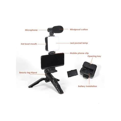 Shop Generic Portable Vlogging Kit Video With Tripod Bluetooth Control For Slr Camera Smartphone