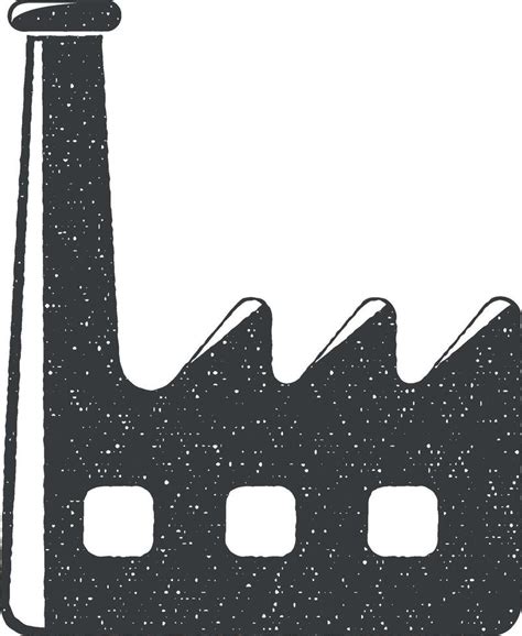 Factory Vector Icon Illustration With Stamp Effect Vector Art At Vecteezy