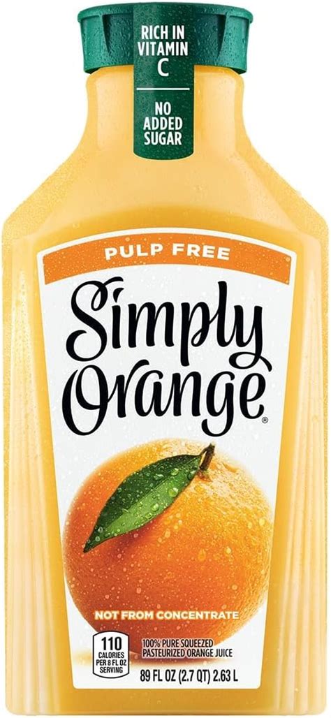 Generic Simply Pulp Free Orange Juice 89 Fz By Snacks And