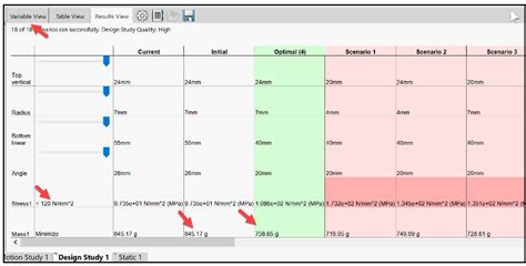 Lesson 2 Solidworks Optimization Analysis Using A Design Study Continued