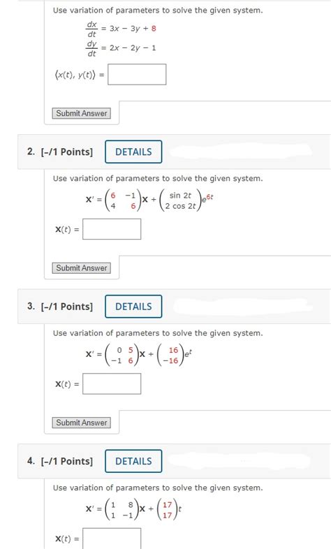 solved use variation of parameters to solve the given