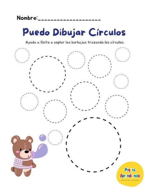 Trazo De Círculos Para Niños De 3 5 Años