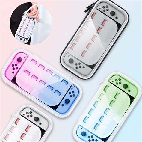 Portable Hard Crystal Shell Case For Nintendo Switch OLED Console Durable Protective Bag For NS