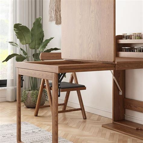Solid Wood Folding Multifunctional Dining Table For Small Apartments Muebles Para Espacios