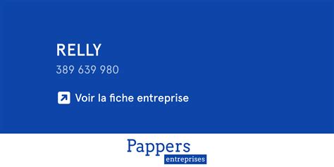 Société Relly 389639980 Chiffre Daffaires Statuts Extrait D