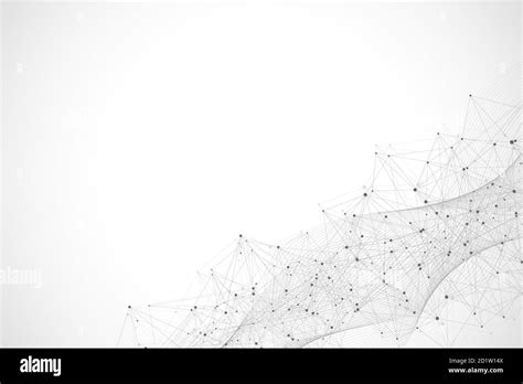 Abstract Big Data Visualization Digital Network Connection Concept Background Artificial