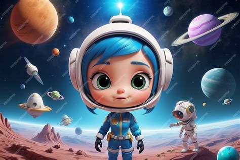 Exploring The Cosmos Silly Space Cadet Sarah Premium Ai Generated Image