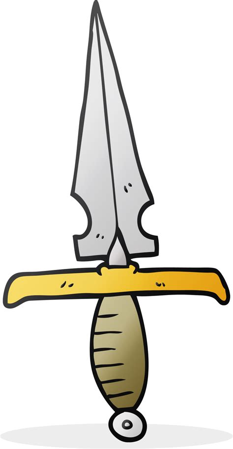 Freehand Drawn Cartoon Dagger Drawing 47185334 Png
