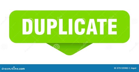 Duplicate Sticker Duplicate Sign On Transparent Background Vector Illustration CartoonDealer
