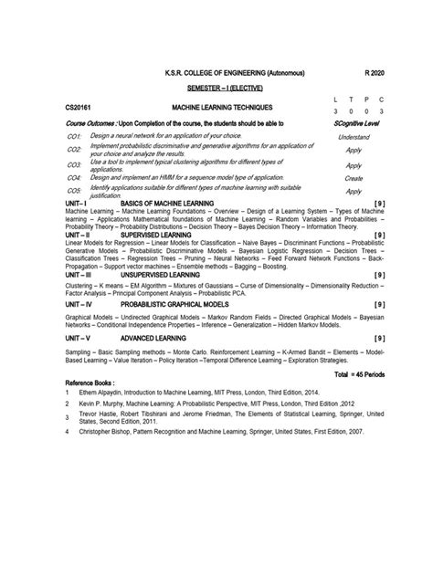 Me Cse Syllabus Pdf Machine Learning Big Data