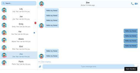 Chatscopechat Ui Kit React Examples Codesandbox