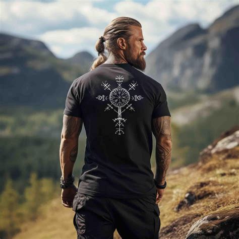 Wikinger Premiumshirt Vegvisir Design Herren Premium Shirt