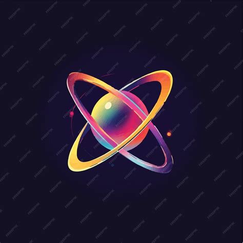 Abstract Quantum Logo Design Concept Vector Illustration Premium Ai