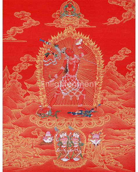 Tantric Goddess Vajrayogini Thangka The Divine Powerful Red Yogini
