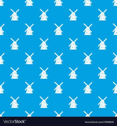 Mill Pattern Seamless Blue Royalty Free Vector Image