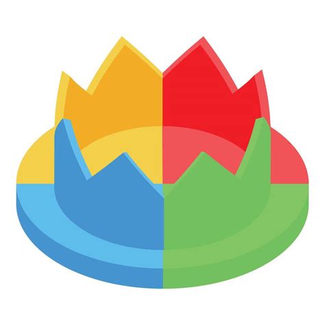 Colorful 3d Pie Chart Growing With Crown Shape Symbolizing Market Share Increase 67731725