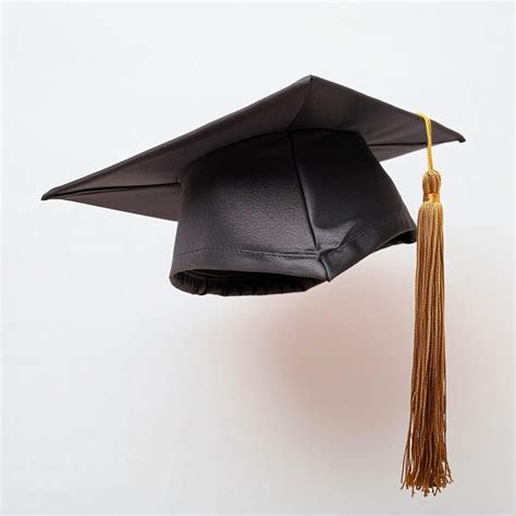 Premium Photo Classic Black Graduate Cap With Tassel