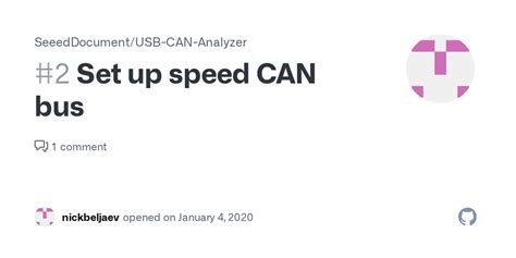 Set Up Speed CAN Bus Issue SeeedDocument USB CAN Analyzer GitHub