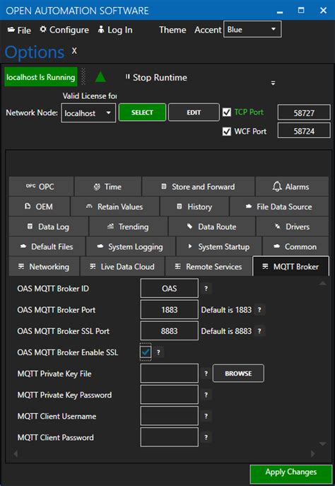 MQTT Broker Open Automation Software