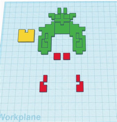 8 Bit Galaga Inspired Bug By Marcus Padia Download Free Stl Model