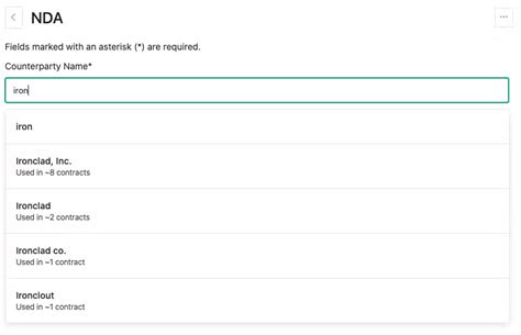 Enable Autocomplete For Launch Form Questions Ironclad
