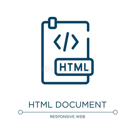 Html Document Icon Linear Vector Illustration From Programming Line Craft Collection Outline